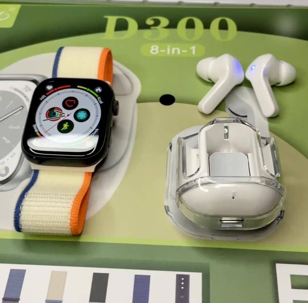 LU1254 – DUO AUDIFONOS CON SMARTWATCH »D300 9» (1 PZA) – HS Mayoreo